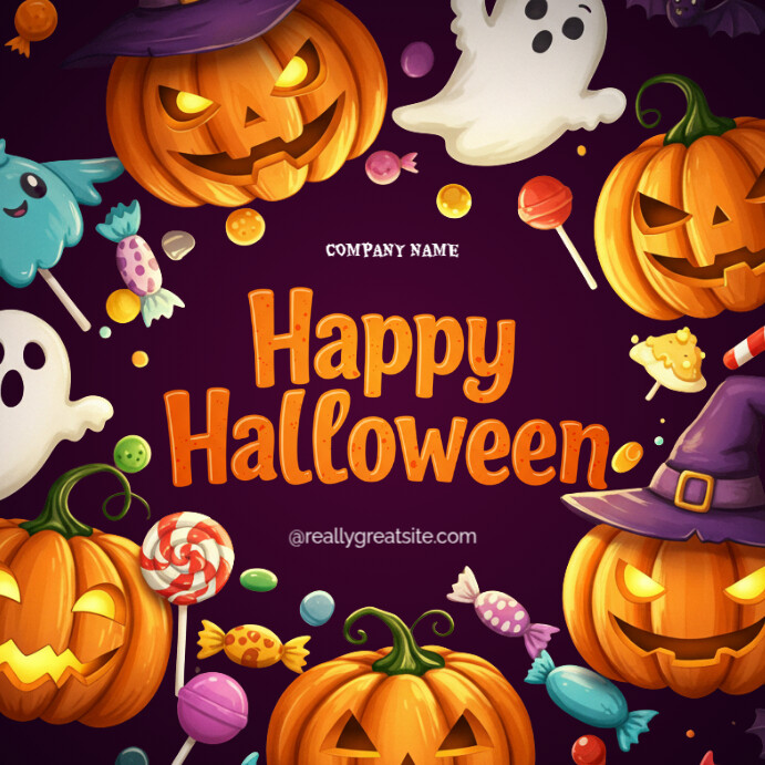 Copy of Happy Halloween Poster Template – Spooky Party & Trick or Treat ...