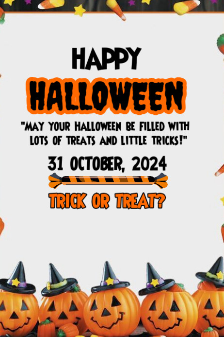 Happy Halloween Poster Template 2024 | PosterMyWall
