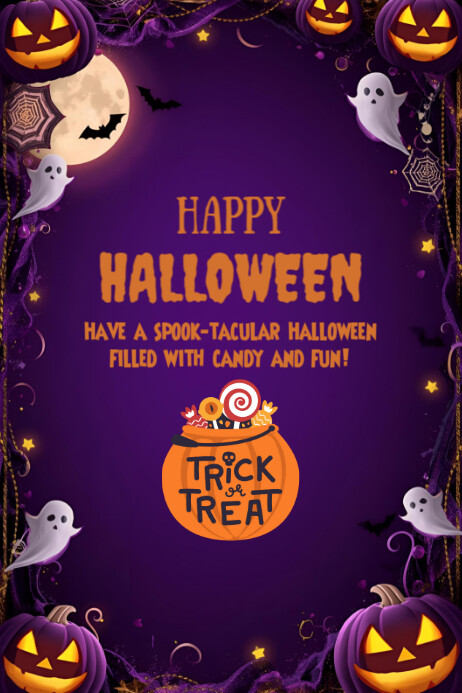 Happy Halloween Poster Template 2025 | PosterMyWall