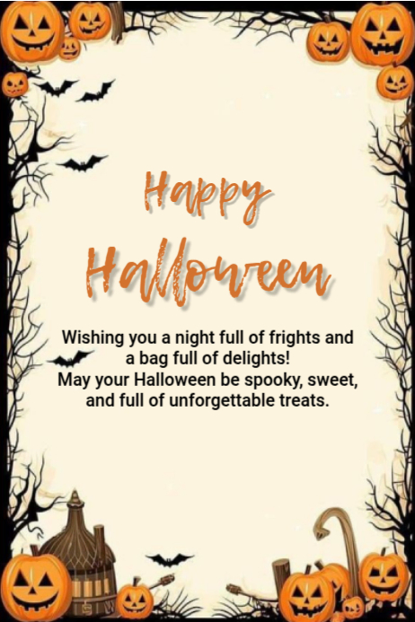 Happy Halloween Poster Template 2025 | PosterMyWall