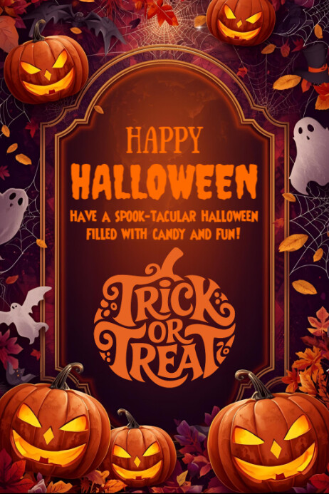 Happy Halloween Poster Template 2025 | PosterMyWall