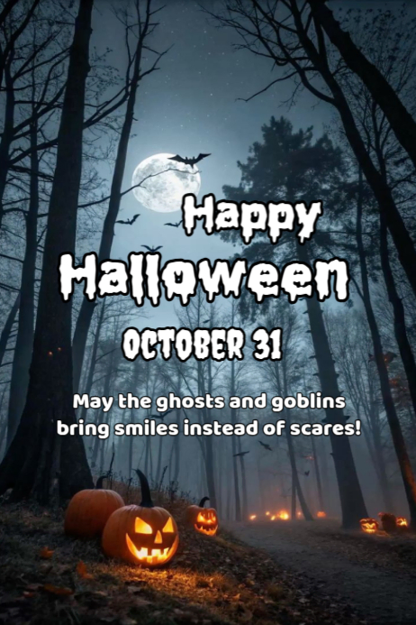 Happy Halloween Poster Template 2025 | PosterMyWall