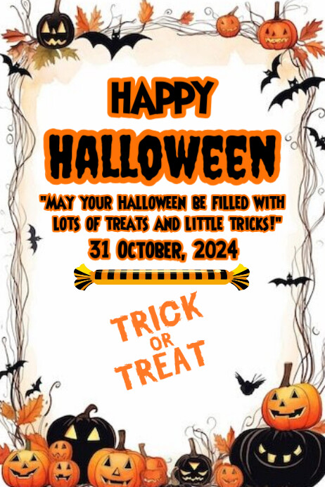 Happy Halloween poster template | PosterMyWall