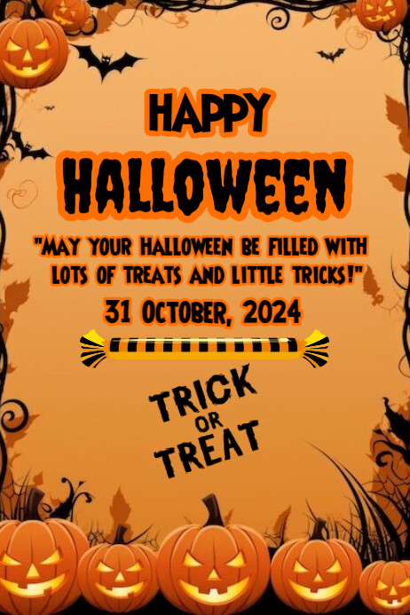 Happy Halloween poster template | PosterMyWall