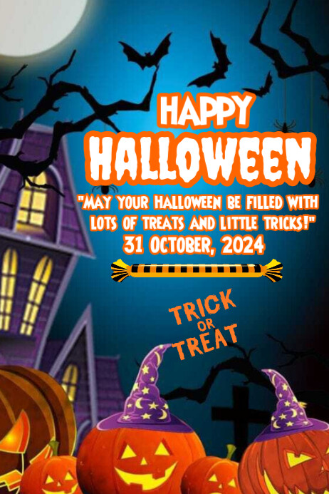 Happy Halloween poster template | PosterMyWall