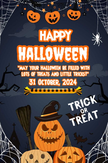 Happy Halloween poster template | PosterMyWall