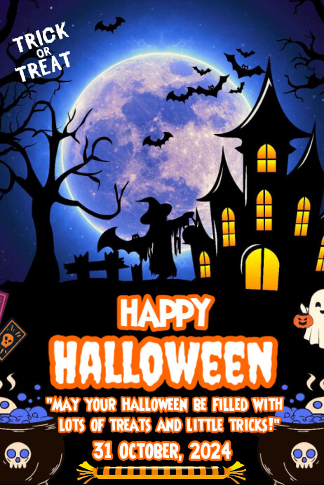 Happy Halloween poster template | PosterMyWall