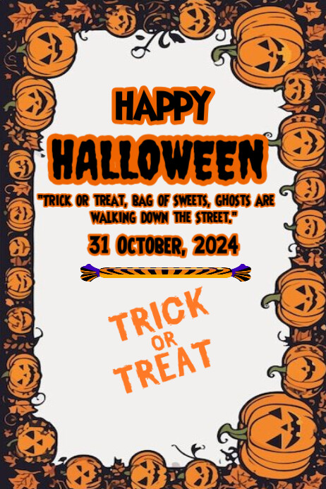 Happy Halloween poster template | PosterMyWall