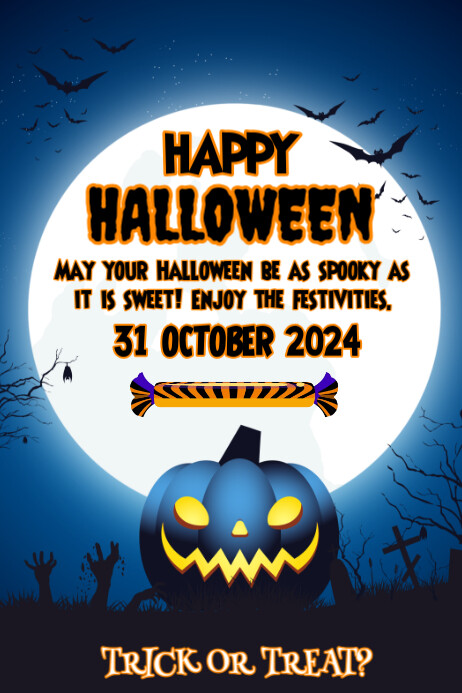 Happy halloween poster template | PosterMyWall
