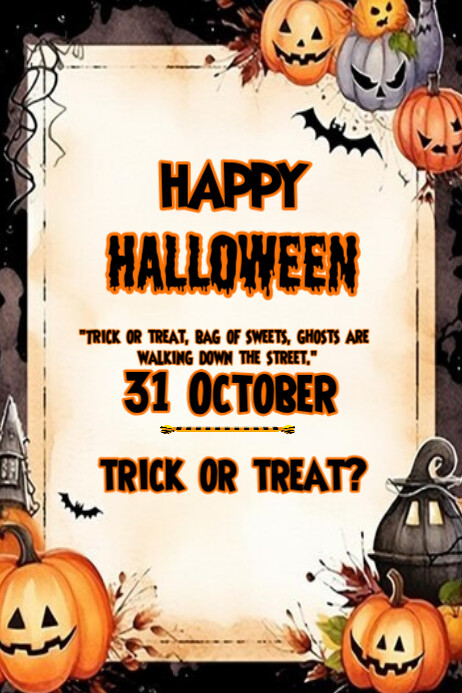 Happy Halloween poster template | PosterMyWall