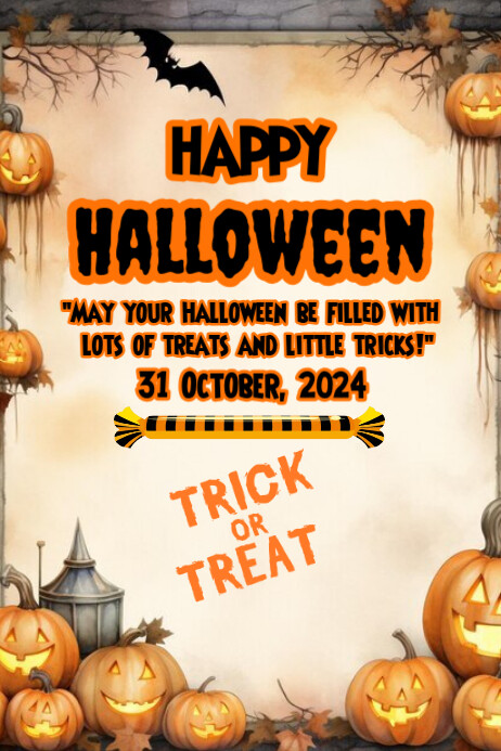 Happy Halloween poster template | PosterMyWall