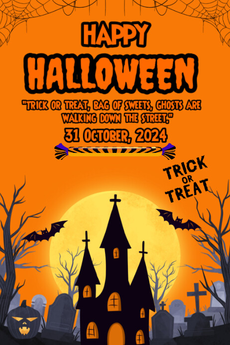 Happy Halloween poster template | PosterMyWall
