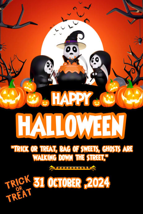 Happy Halloween poster template | PosterMyWall