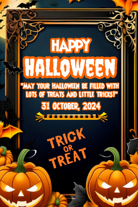 Happy Halloween poster template | PosterMyWall