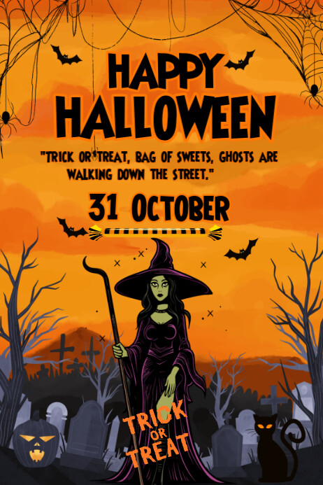 Happy Halloween poster template | PosterMyWall