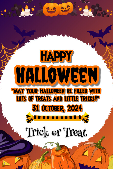Happy Halloween poster template | PosterMyWall