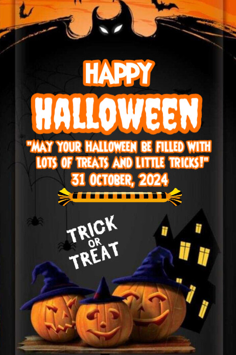 Happy Halloween poster template | PosterMyWall