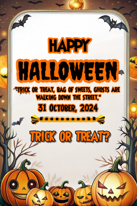 Happy Halloween poster template | PosterMyWall