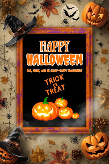 Happy Halloween Poster Template | PosterMyWall