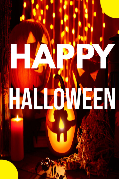 happy Halloween PUMKIN LIGHT Template | PosterMyWall