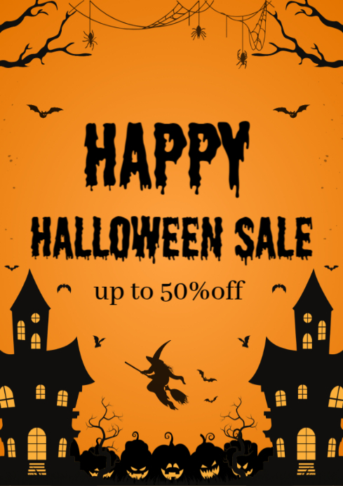 Happy Halloween sale Template | PosterMyWall