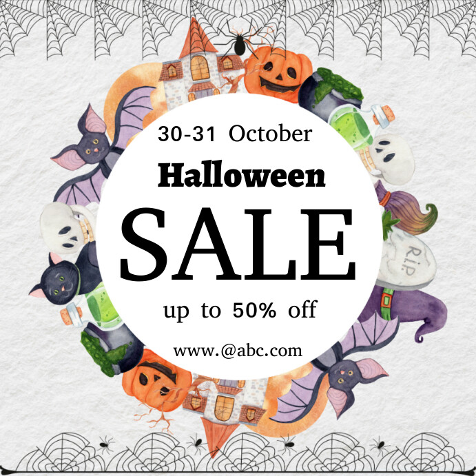 Copy of Happy halloween sale discount offer templates | PosterMyWall
