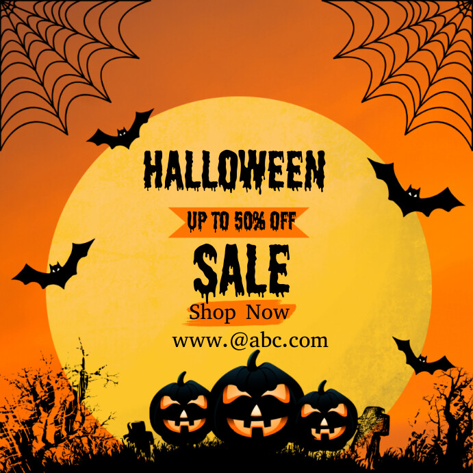 Happy halloween sale discount offer templates | PosterMyWall