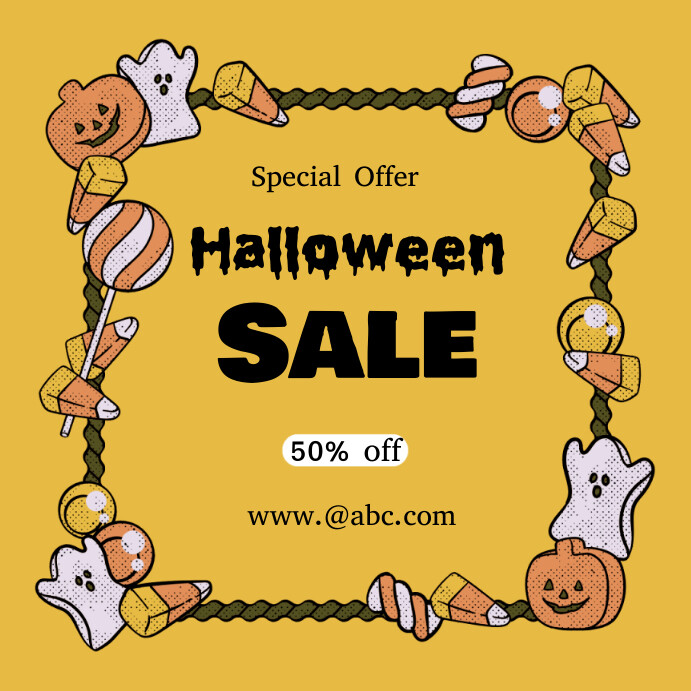 Copy of Happy halloween sale discount offer templates | PosterMyWall
