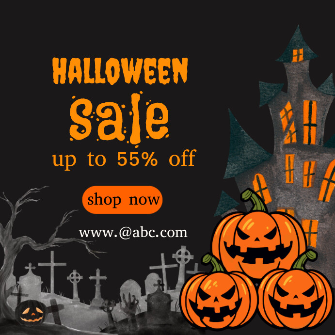 Happy halloween sale discount offer templates | PosterMyWall