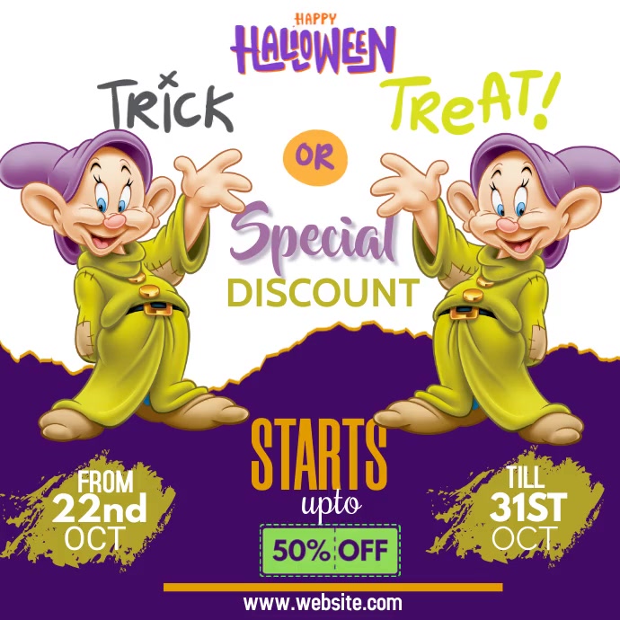 happy halloween sale poster Template | PosterMyWall