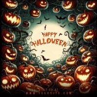 happy Halloween scary post Template | PosterMyWall