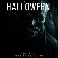 happy Halloween scary post Template | PosterMyWall