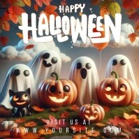 happy Halloween scary post Template | PosterMyWall