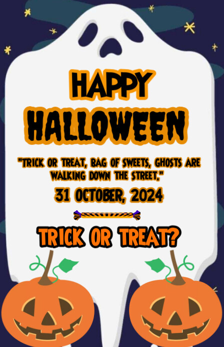 Happy Halloween Tabloid 2024 Template | PosterMyWall