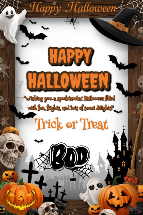 Happy Halloween template 2025 | PosterMyWall
