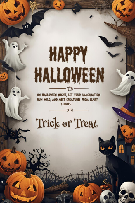 Happy Halloween template 2025 | PosterMyWall