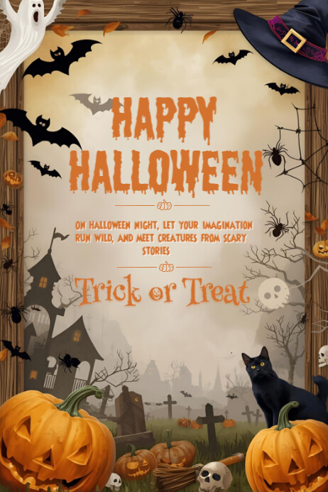 Happy Halloween template 2025 | PosterMyWall