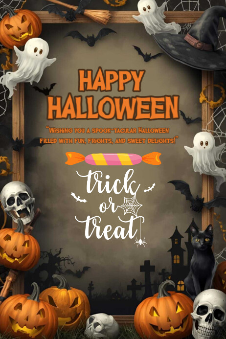 Happy Halloween template 2025 | PosterMyWall