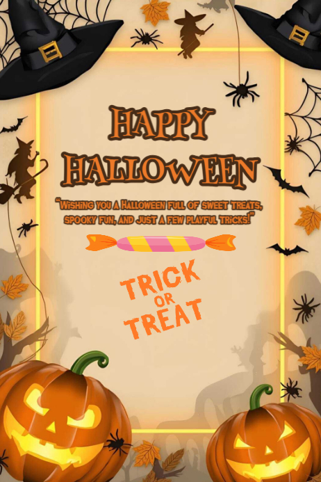Happy Halloween template 2025 | PosterMyWall