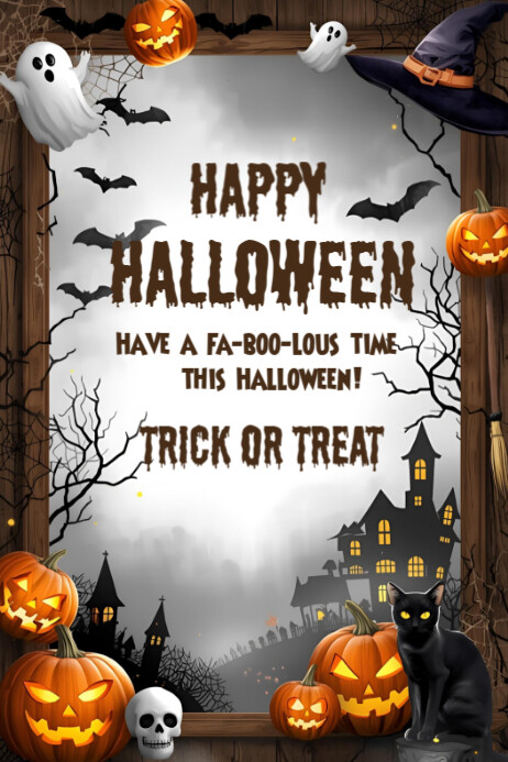 Happy Halloween template 2025 | PosterMyWall