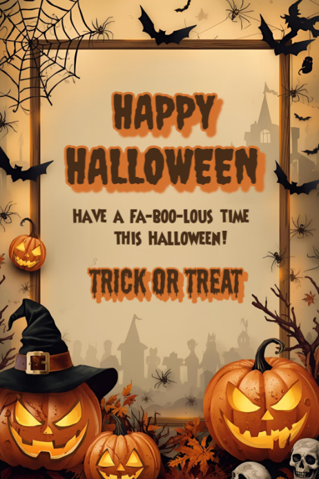 Happy Halloween template 2025 | PosterMyWall
