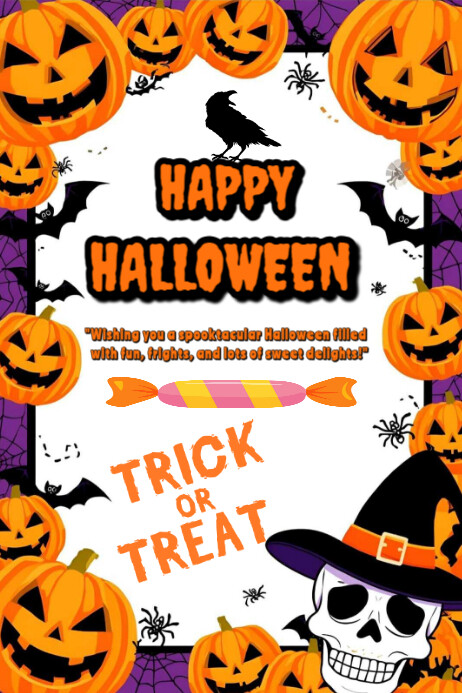 Happy Halloween template 2025 | PosterMyWall