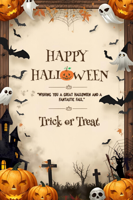 Happy Halloween template 2025 | PosterMyWall