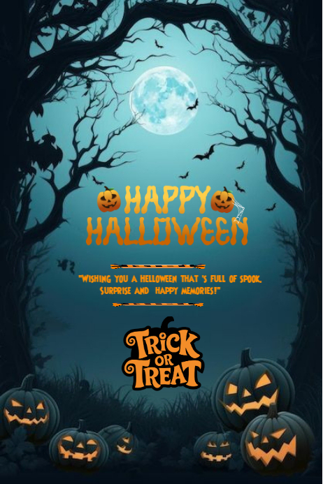 Happy Halloween template 2025 | PosterMyWall
