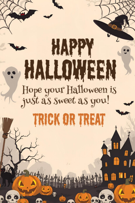 Happy Halloween template 2025 | PosterMyWall