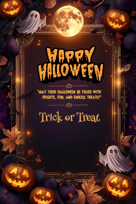 Happy Halloween template 2025 | PosterMyWall