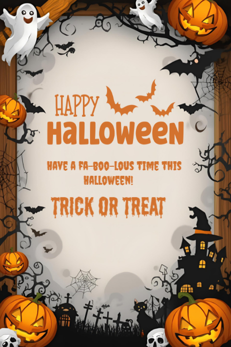 Happy Halloween template 2025 | PosterMyWall