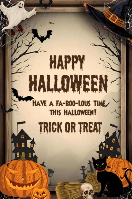 Happy Halloween template 2025 | PosterMyWall