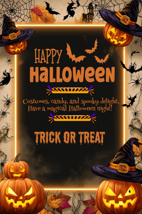 Happy Halloween template 2025 | PosterMyWall