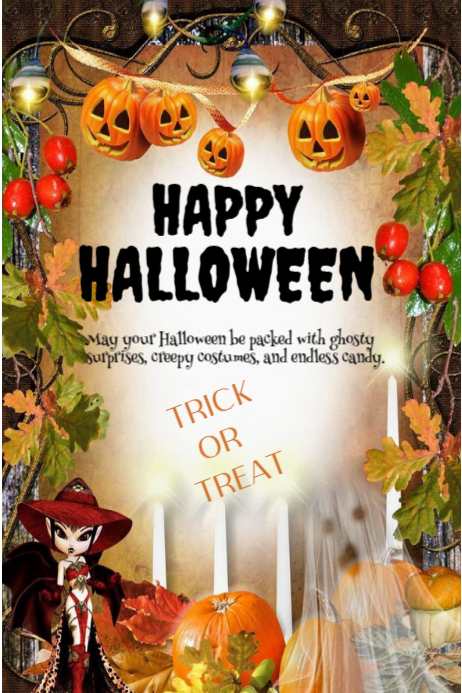 Happy Halloween template 2025 | PosterMyWall